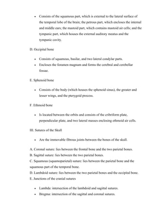 Review Of Skull And Cranial Cavity | PDF