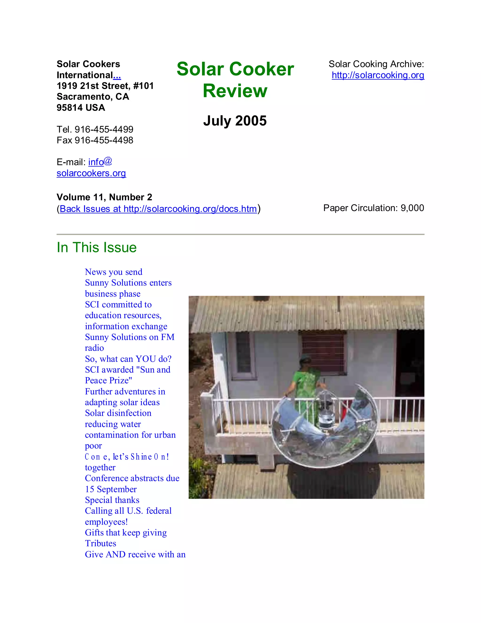Solar Cooker Review 2005 | PDF