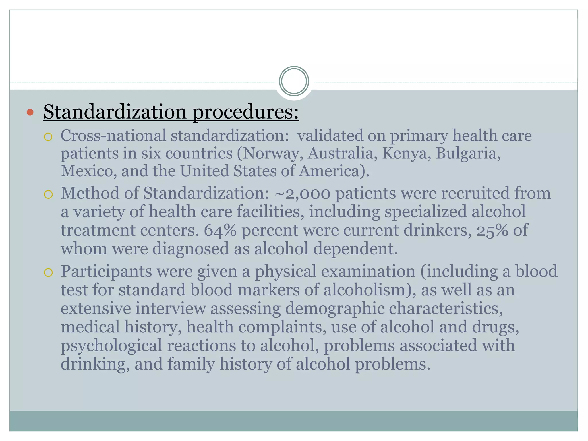 Review of the alcohol use disorders identification test | PPTX