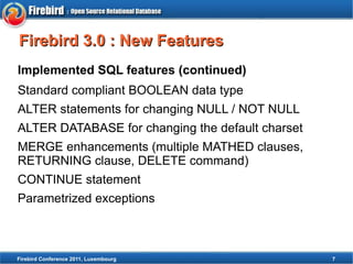 Review of the firebird development in 2011 2012 | PPT