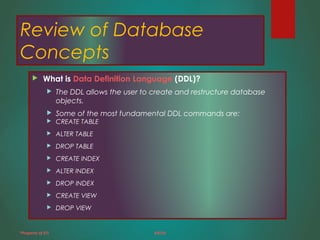 Review of theory of database | PPT