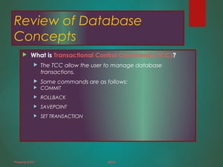 Review of theory of database | PPT