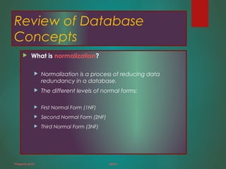 Review of theory of database | PPT