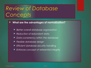Review of theory of database | PPT