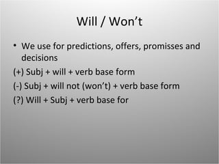 Review of verb forms | PPT