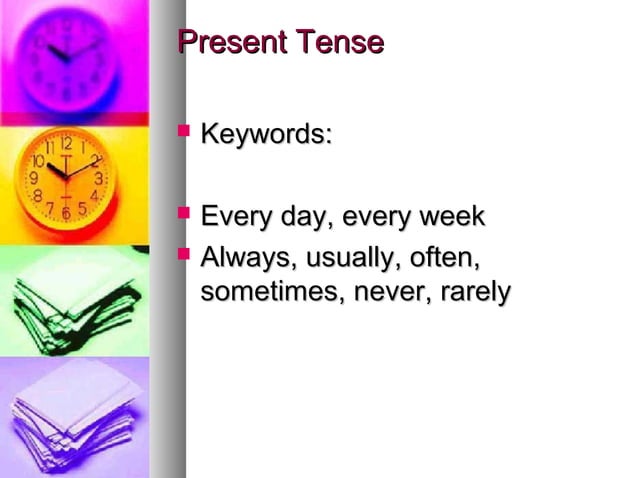 Review of verb tenses intermediate | PPT