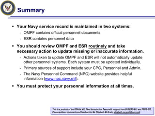 Review OMPF and ESR (step by-step guide) 19 DEC 2013 | PPTX