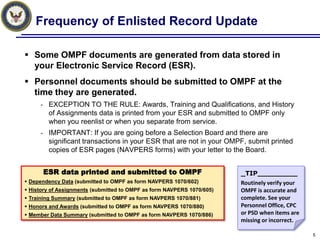 Review OMPF and ESR (step by-step guide) 19 DEC 2013 | PPTX
