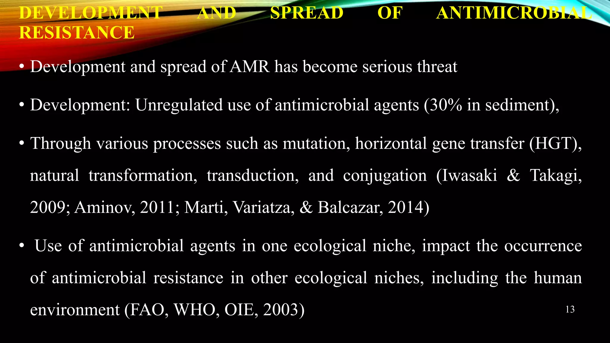 Review on AMR in fish | PPTX