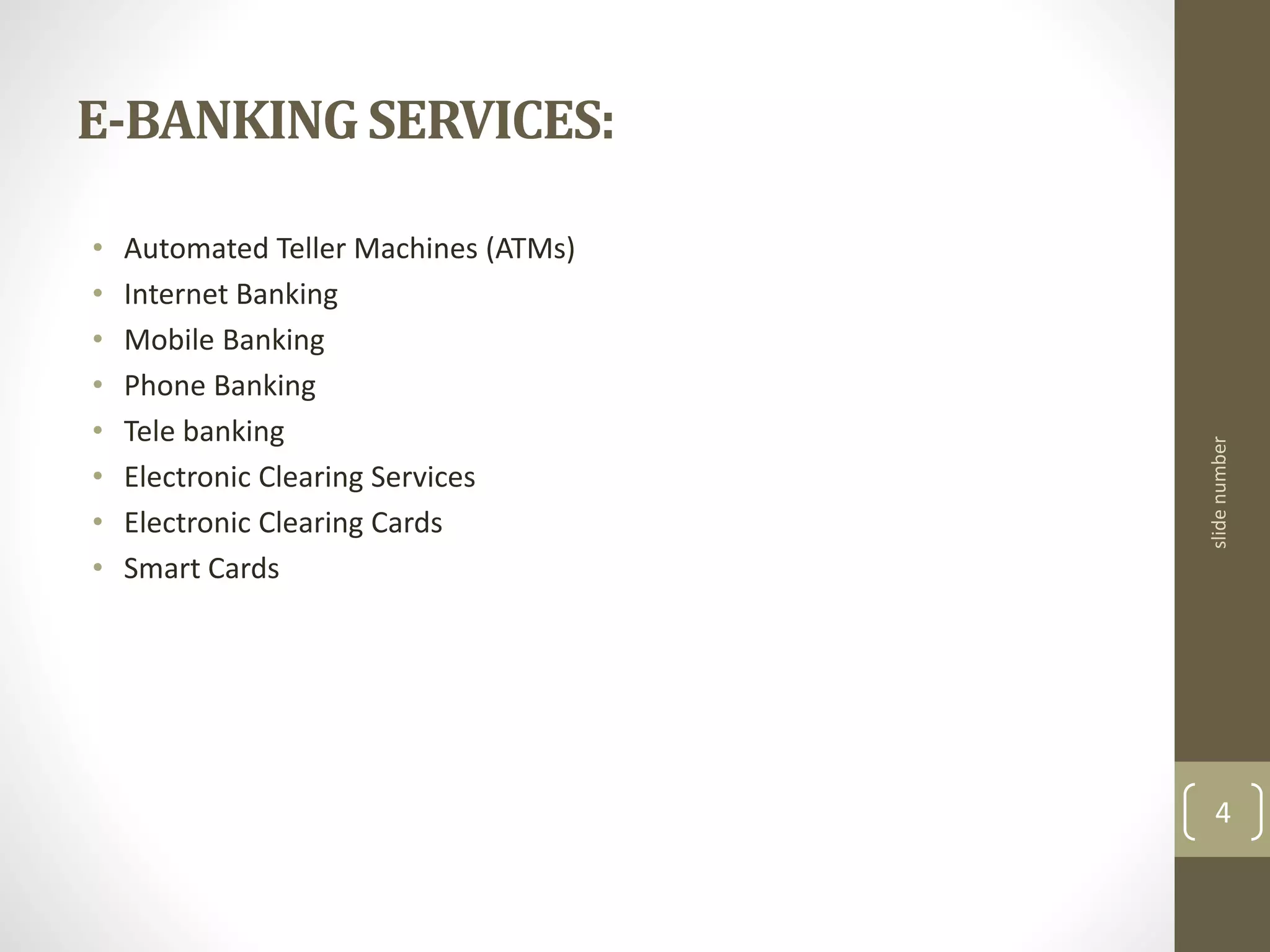 Review on issues and challenges in e banking | PPTX