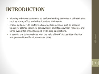 Review on issues and challenges in e banking | PPTX