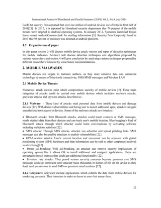 Review on mobile threats and detection techniques | PDF