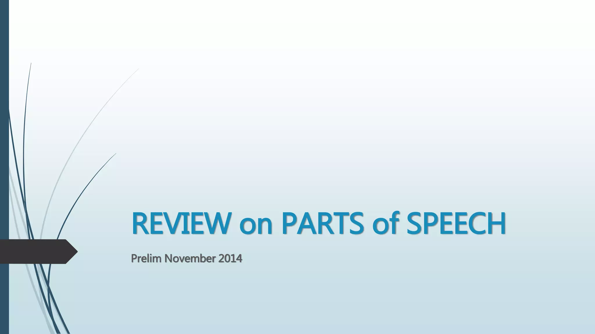 Review on parts of speech | PPT
