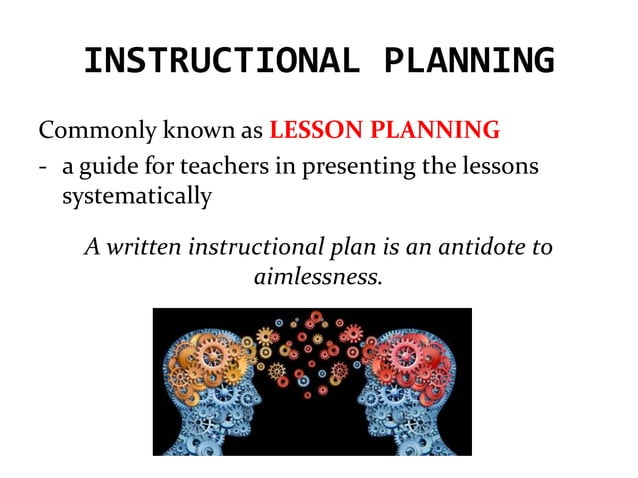 Components Of Instructional Planning - Design Talk Components Of Instructional Planning - Design Talk