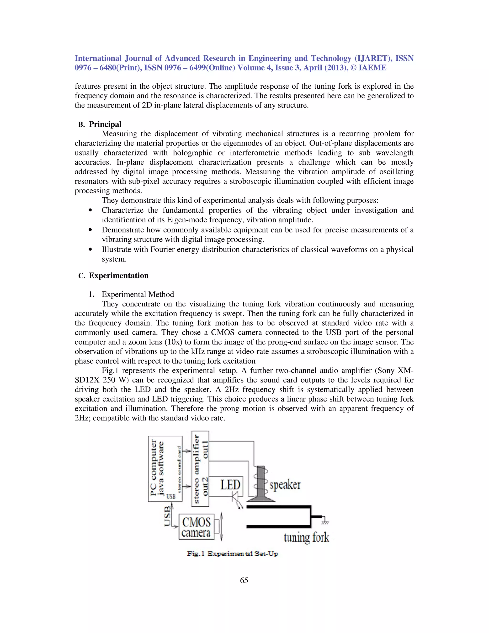 Review on vibration analysis with digital image processing | PDF