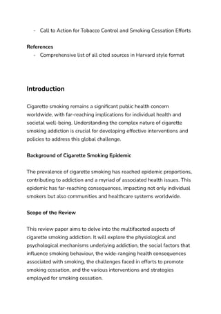 Review Paper - Addiction of Cigarette Smoking.pdf | Substance Abuse ...
