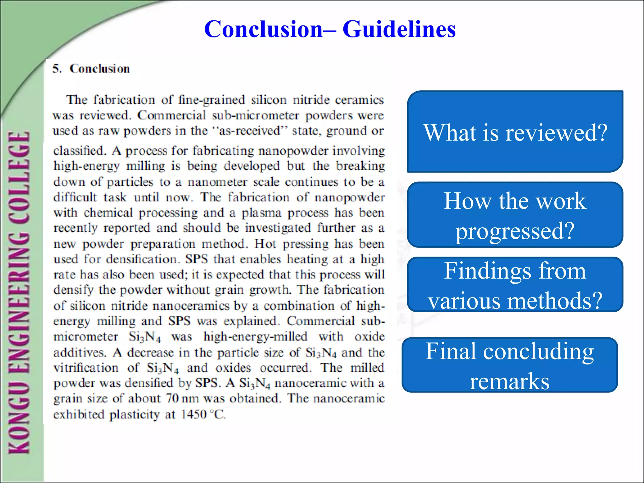 How to write a review paper | PDF