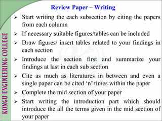 How to write a review paper | PDF