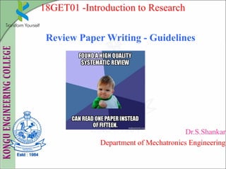 How to write a review paper | PPT