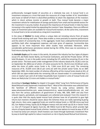 Review paper on investment in mutual fund through systematic investment ...