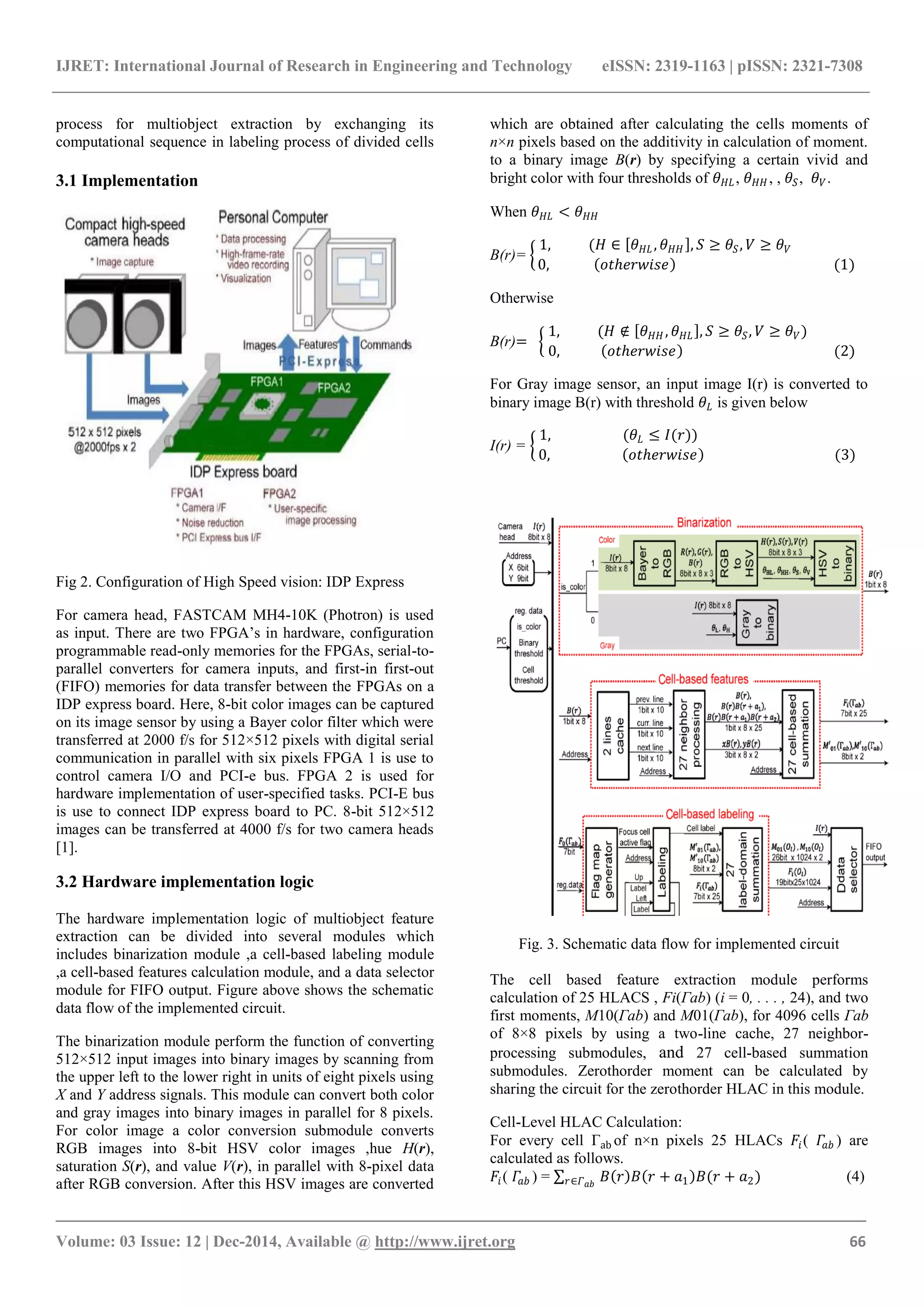 Review Paper On Segmentation Methods For Multiobject Feature Extraction