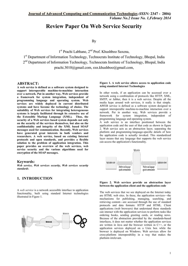 Review paper on web service security | PDF