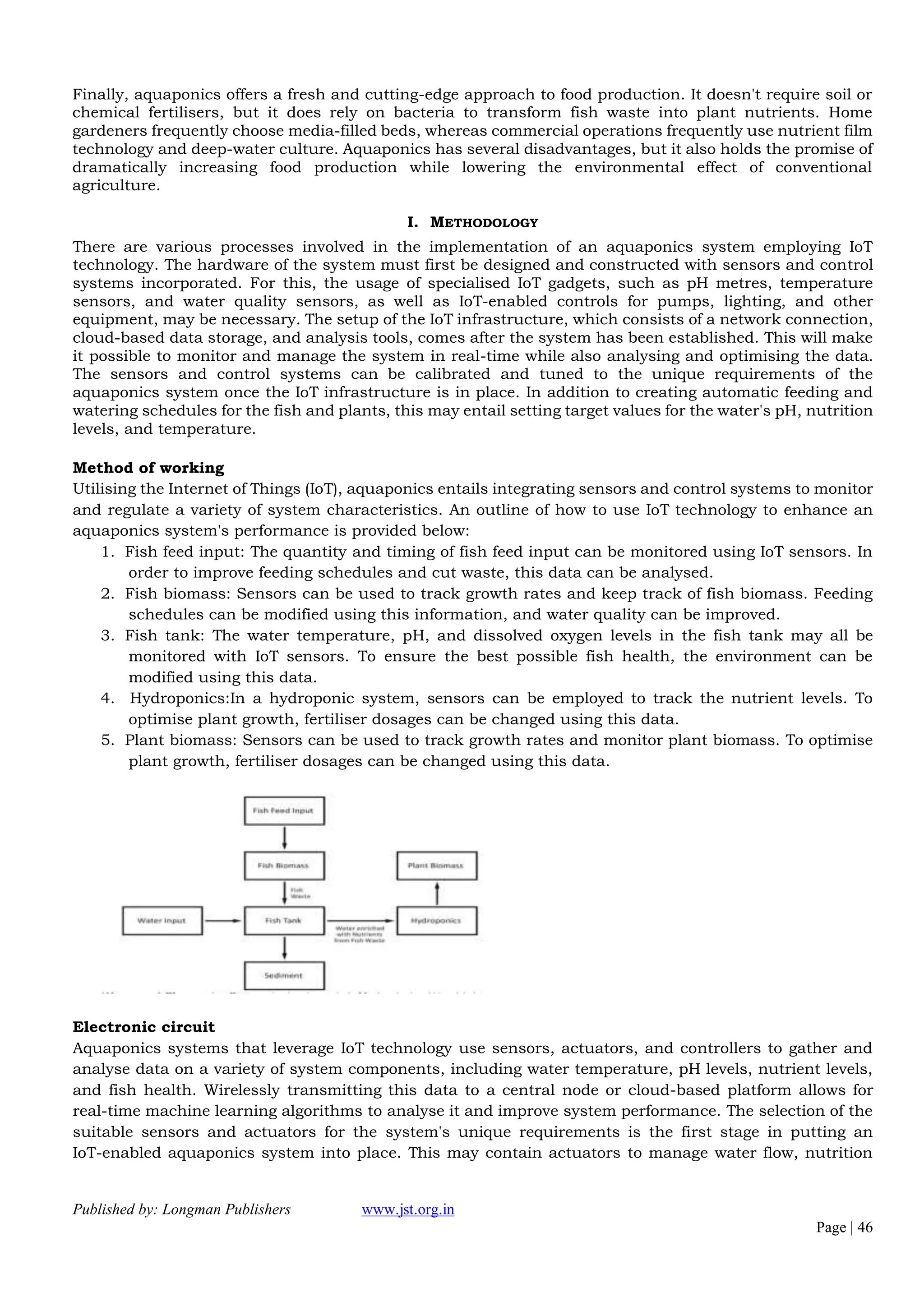Design and Fabrication of Aquaponics Using IOT – A Review | PDF