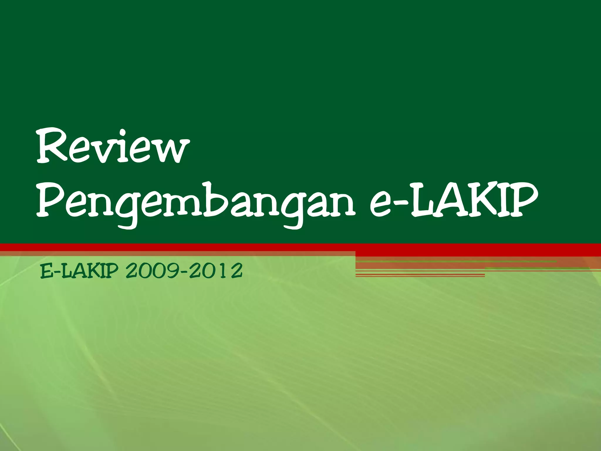 Review pengembangan e lakip rev | PDF