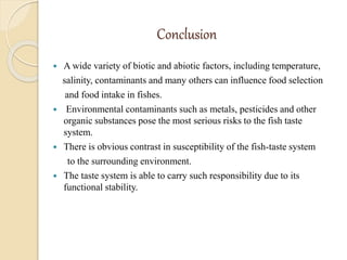 Taste System in Fishes | PPTX