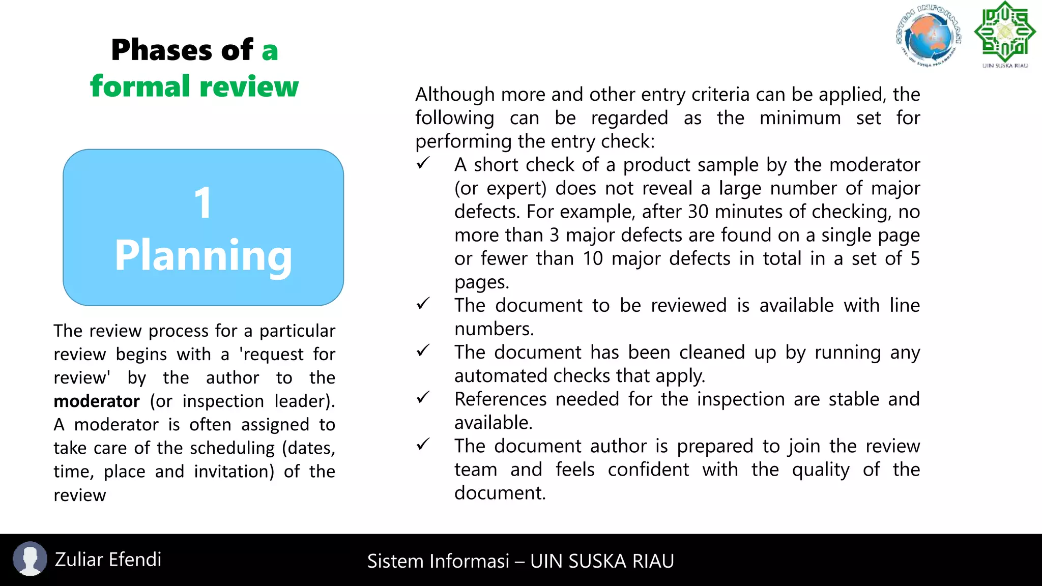 Phases of a formal review | PPTX