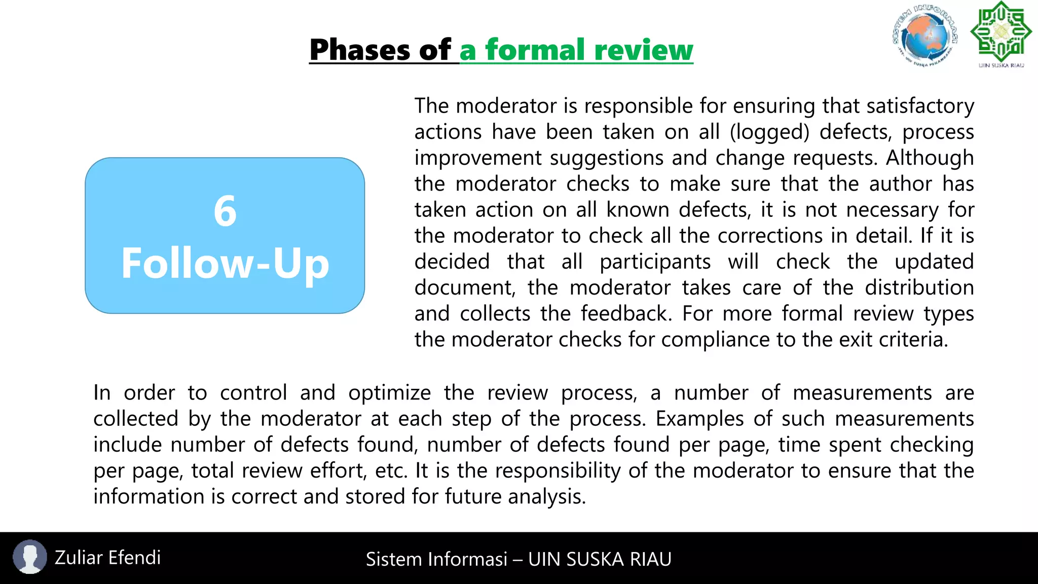 Phases of a formal review | PPTX