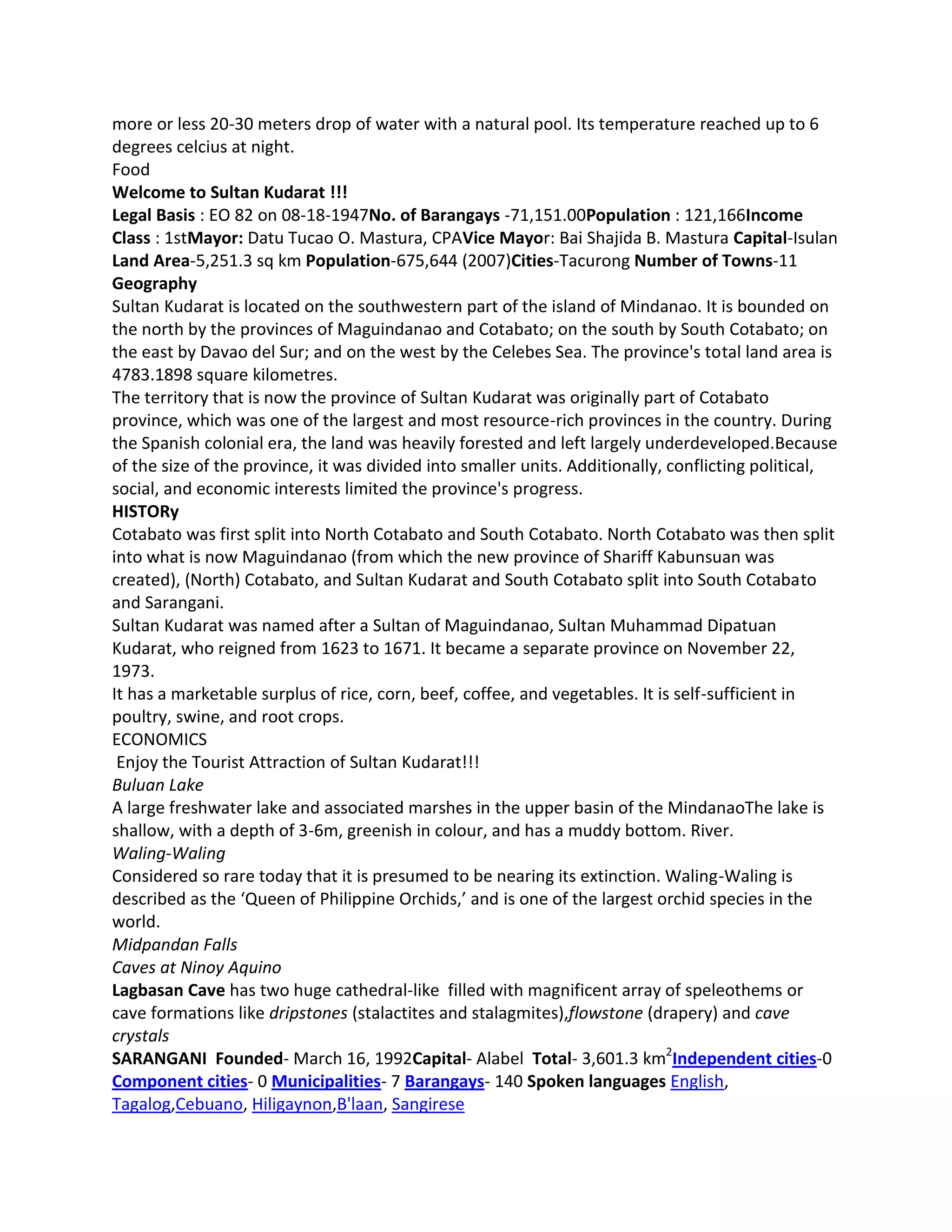 Regions in Mindanao | DOCX