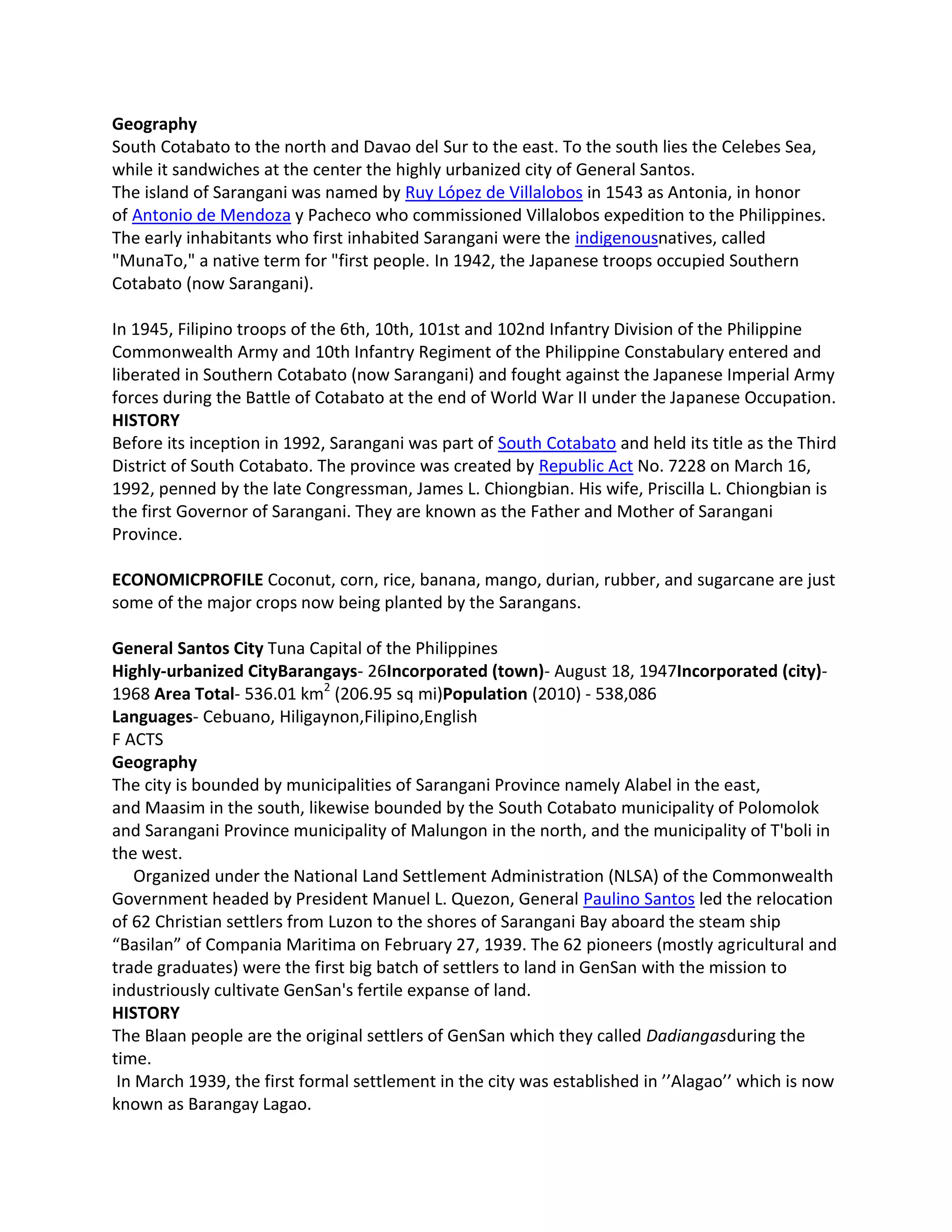 Regions in Mindanao | DOCX