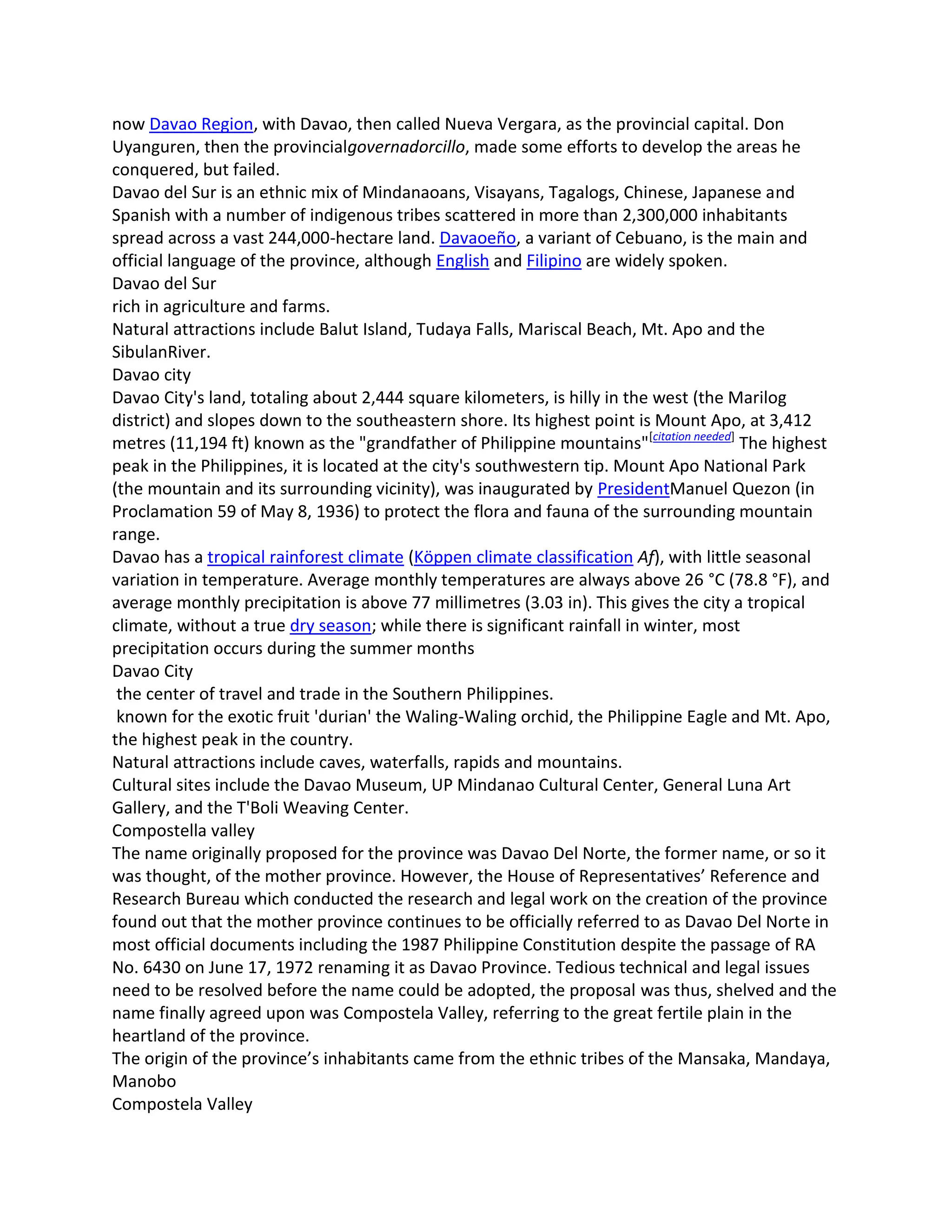 Regions in Mindanao | DOCX