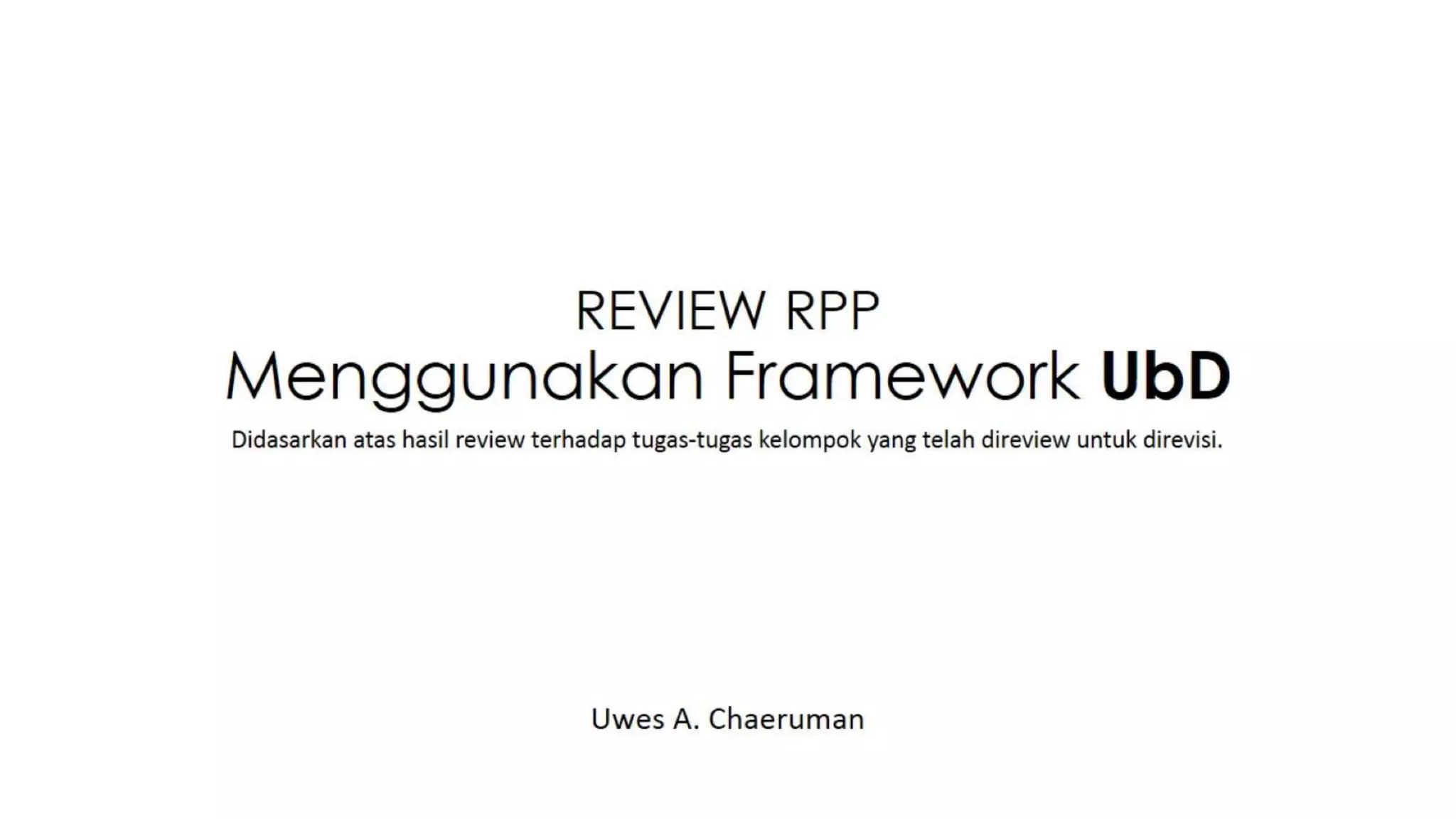 Contoh RPP menggunakan Framework UbD | PPTX