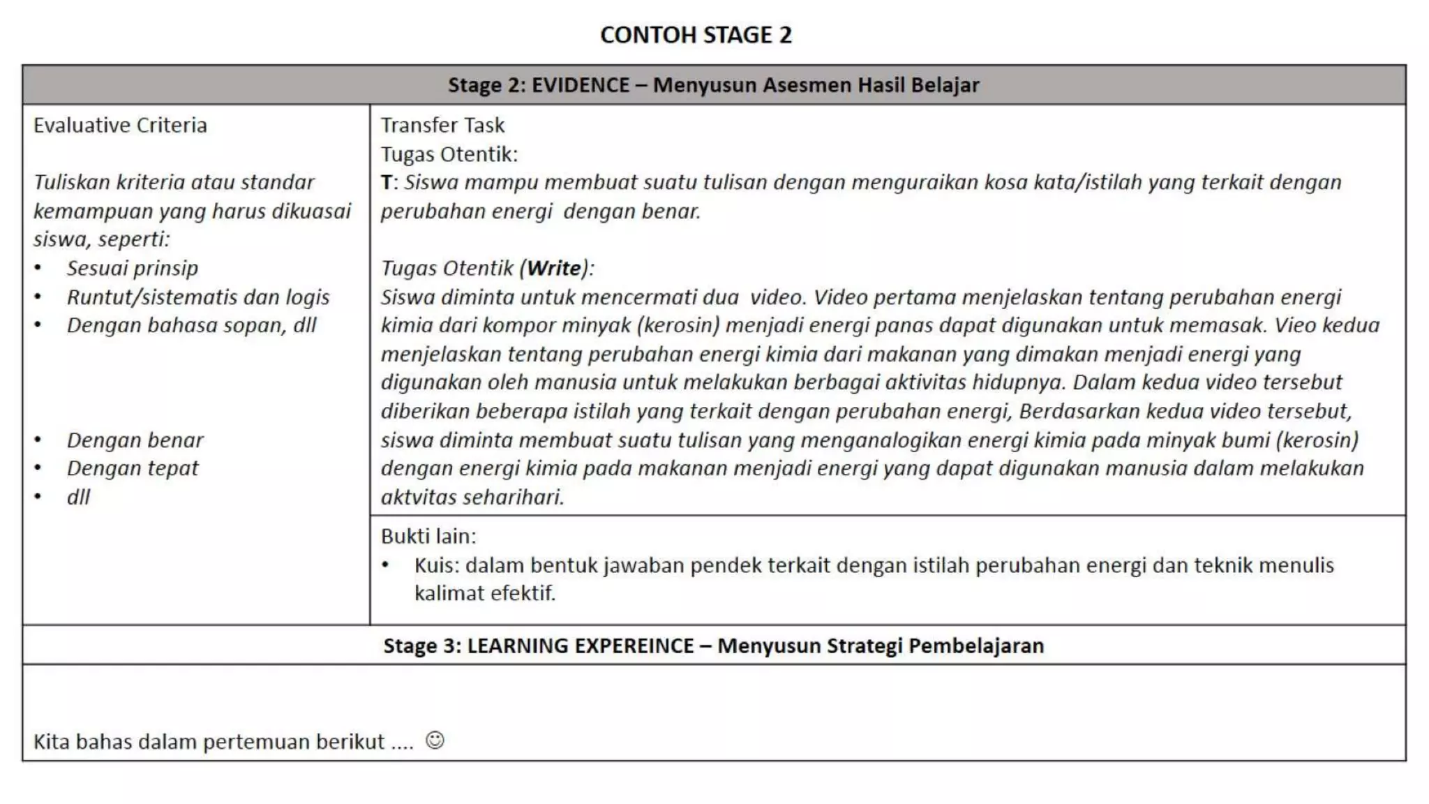 Contoh RPP menggunakan Framework UbD | PPTX