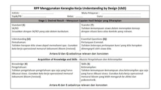 Contoh RPP menggunakan Framework UbD | PPTX