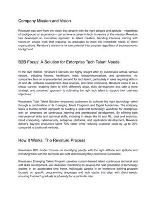 Reviews and Careers of Revature | IT Services | PDF