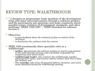 Reviews checklists | PPT | Technology & Computing