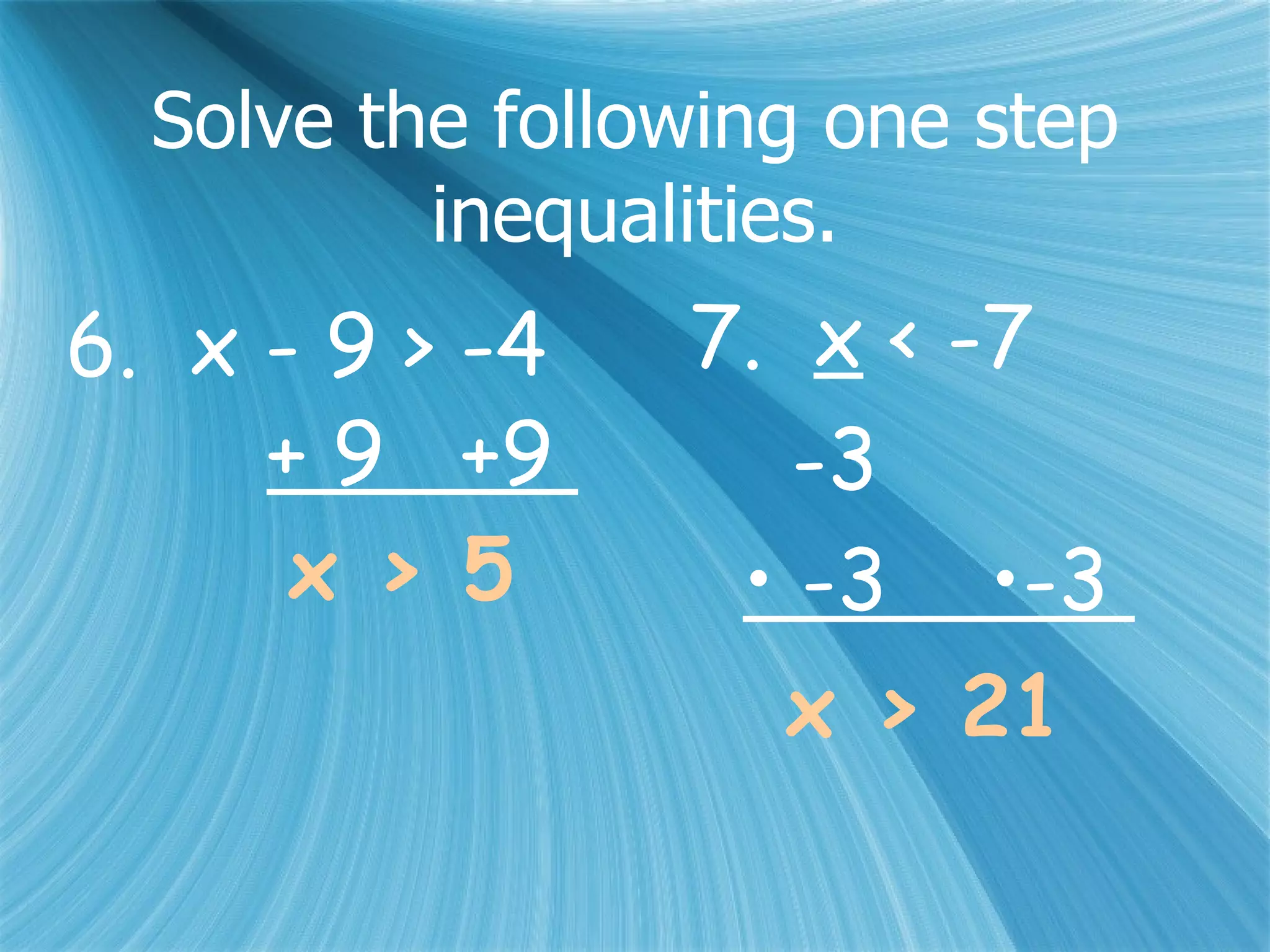 Review Sheet A Substitution And Solving Inequalities | PPT