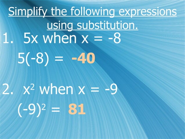 Review Sheet A Substitution And Solving Inequalities | PPT