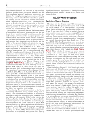 Review Sperm Comparative Morphology and Function Related to Altered ...