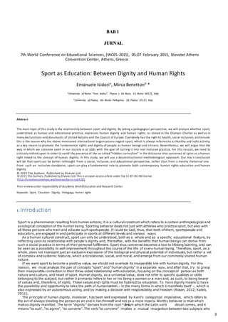 Review sport as education | PDF
