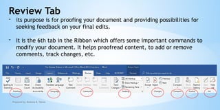 ICF - 8 REVIEW TAB IN MICROSOFT WORD 2016 | PPTX