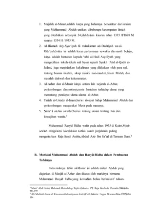 Review tafsir al manar | DOCX
