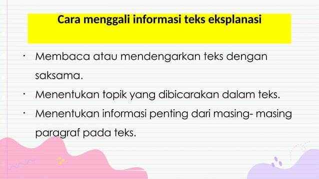 Teks eksplanasi untuk materi sekolah dasar | PPTX