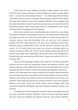 TEORI-TEORI SIKLUS KEBIJAKAN | DOCX