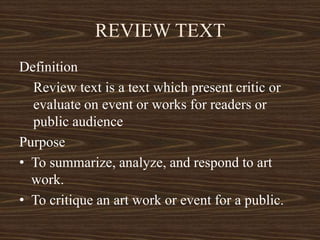 Review text | PPT