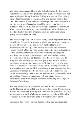 Review the Cassandra Case Study along with your completed | PDF