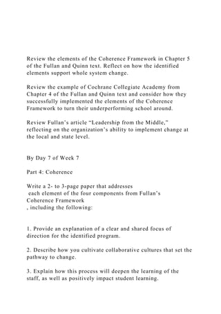 Review the elements of the Coherence Framework in Chapter 5 of.docx